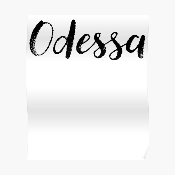 "Odessa - Name Stickers Tees Birthday" Poster for Sale by klonetx ...
