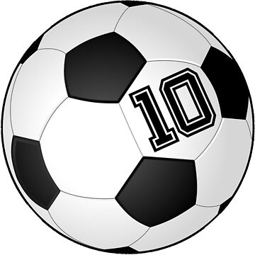 "Football Player Jersey No 10 Soccer Player Back Number #10 Ball Sport ...