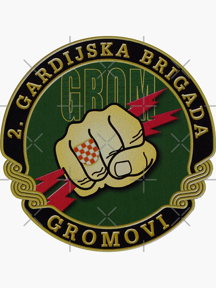"Croatia Army 2nd Guards Brigade GROM" Sticker for Sale by ...