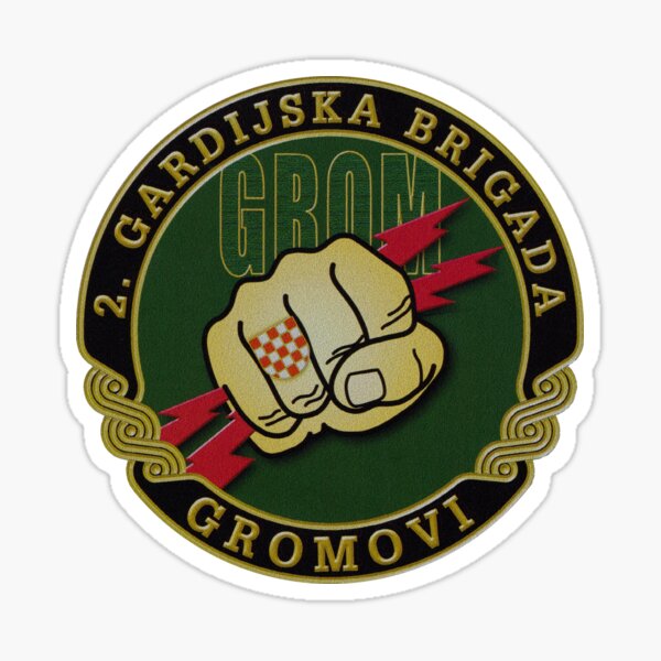 "Croatia Army 2nd Guards Brigade GROM" Sticker for Sale by ...