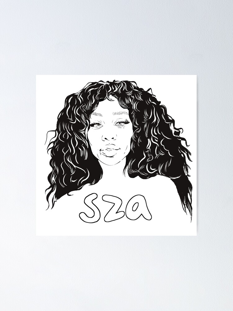 "SZA - B&W" Poster for Sale by LemonStand | Redbubble