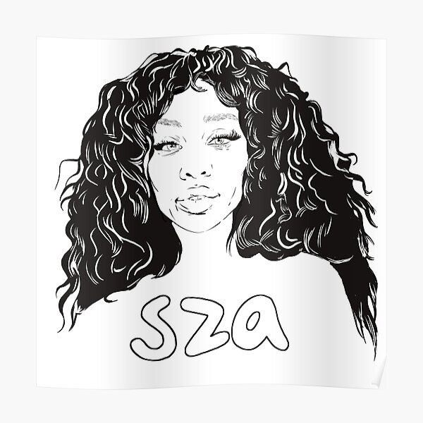 "SZA - B&W" Poster by LemonStand | Redbubble