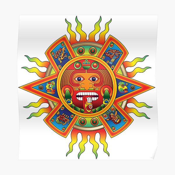 Póster «Dios del Sol Maya» de Constattoo | Redbubble