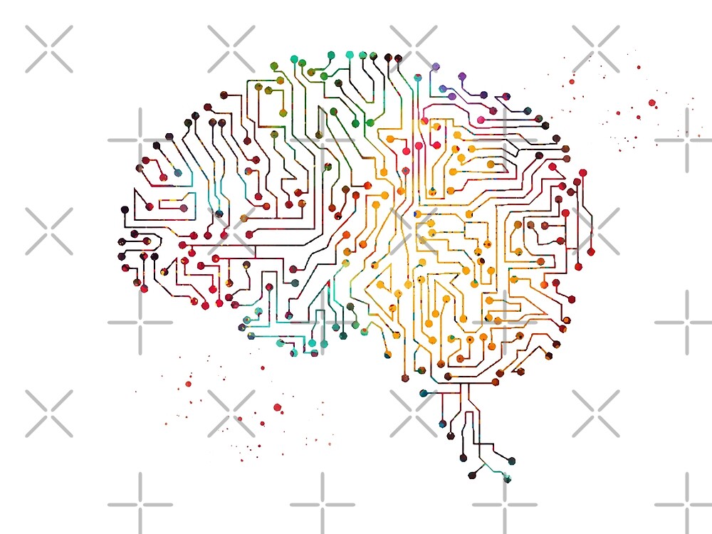 "Circuit board brain" by erzebetth | Redbubble