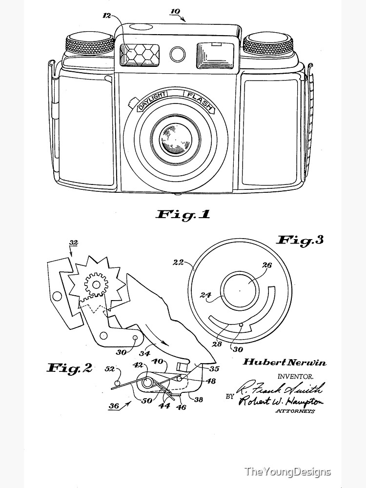 "Camera Vintage Patent Drawing" Poster for Sale by TheYoungDesigns ...