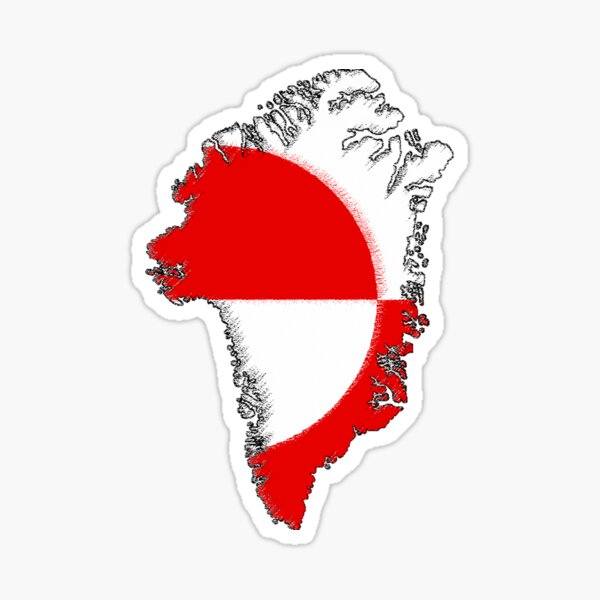 "Greenland Map with Flag" Sticker for Sale by Havocgirl | Redbubble