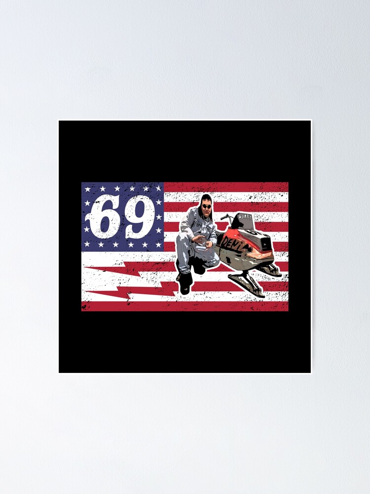 "LARRY ENTICER USA FLAG SNOWMOBILE ENTICER 69 Just Gonna Send It ...