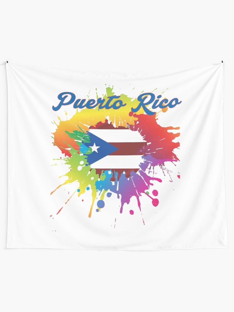 "Puerto Rico Flag Gay Colorful Splash by ASJ" Tapestry for Sale by ...