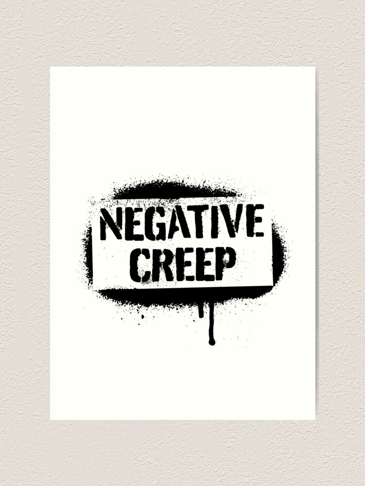 "Distressed Spray Paint Stencil Negative Creep " Art Print for Sale by ...