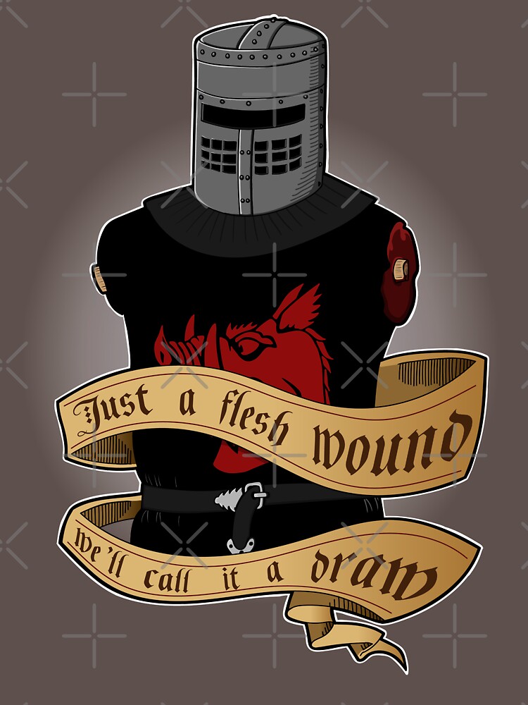 "Black Knight" T-shirt for Sale by Caldofran | Redbubble | black knight ...