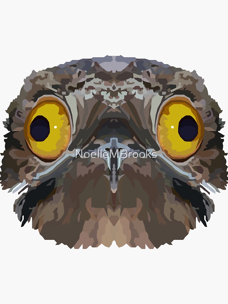"Topographic: Common Potoo" Sticker by NoelleMBrooks | Redbubble