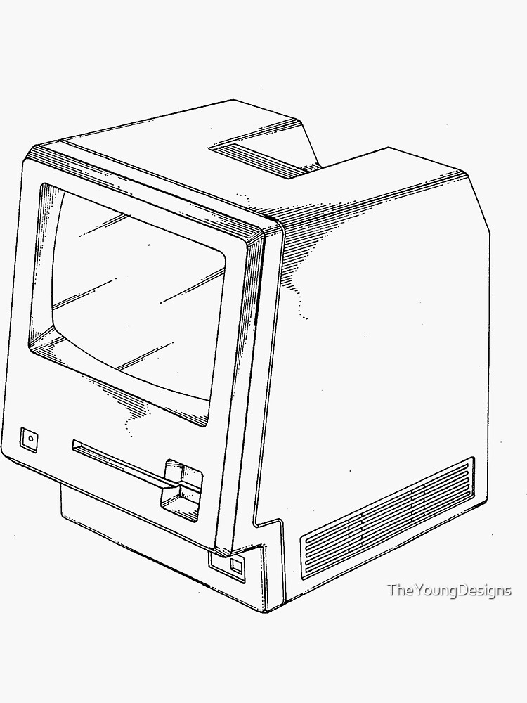 "TV Vintage Patent Drawing" Sticker for Sale by TheYoungDesigns | Redbubble
