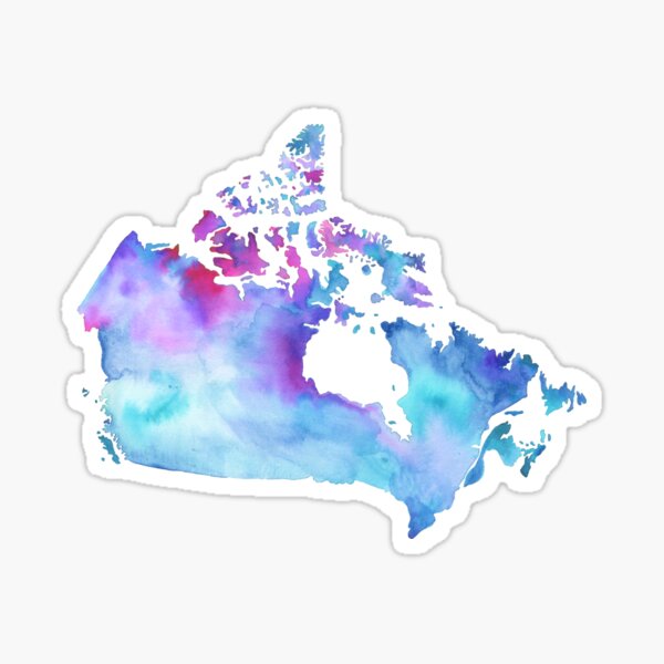 "Canada Map" Sticker for Sale by 3willows | Redbubble