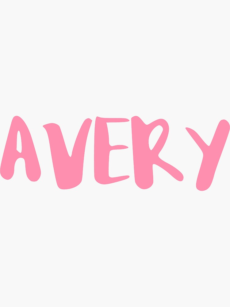 "Avery - Pink" Sticker by FTML | Redbubble