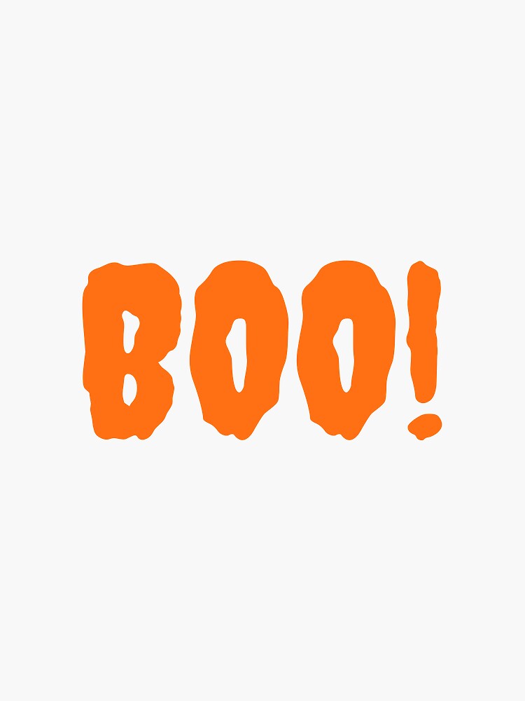 "Boo! Sticker" Sticker for Sale by craftymummy | Redbubble