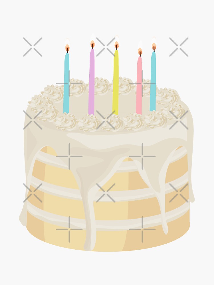 "VANILLA LAYER CAKE" Sticker for Sale by MineEyes | Redbubble