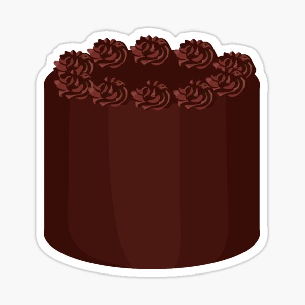 "CHOCOLATE LAYER CAKE" Sticker by MineEyes | Redbubble