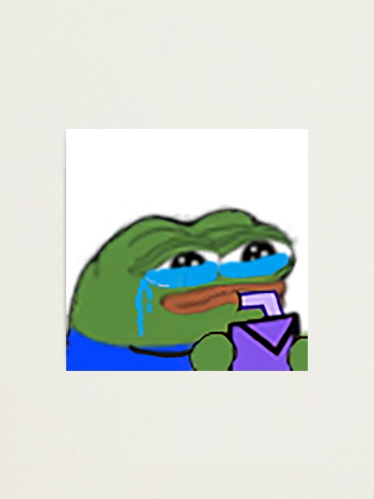 "sad pepe drinking juice" Photographic Print for Sale by swaggyhone ...