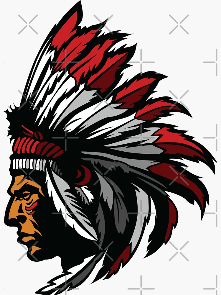 "American Indian" Sticker by behindurshades | Redbubble