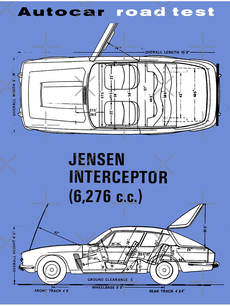 "JENSEN INTERCEPTOR" Sticker by ThrowbackMotors | Redbubble