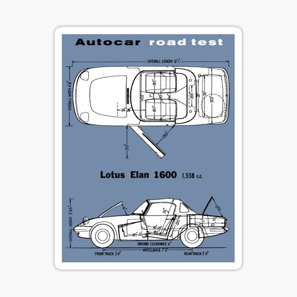 "ELAN ROAD TEST" Sticker for Sale by ThrowbackMotors | Redbubble