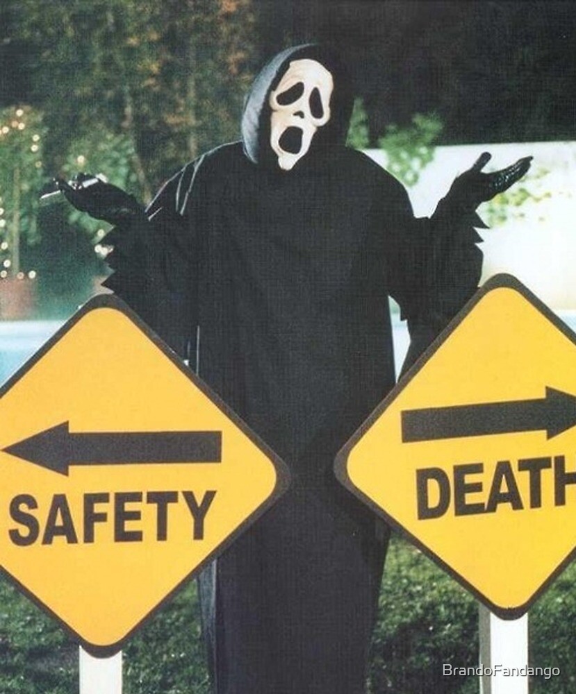 "Scream Safety/Death" by BrandoFandango | Redbubble