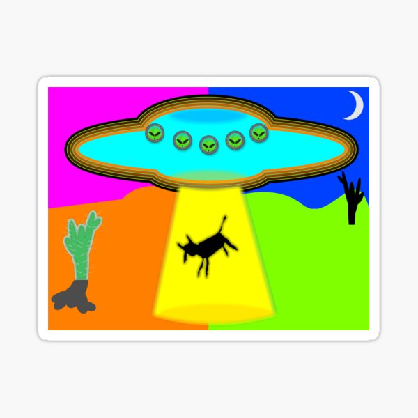 "Alien Abduction" Sticker by Almdrs | Redbubble