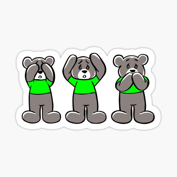 "The Three Bears" Sticker for Sale by ItsMeRuva | Redbubble