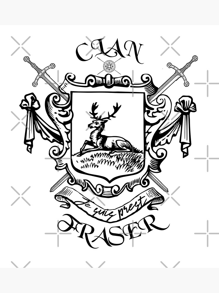 "COAT OF ARMS FRASER BLACK" Poster for Sale by MIRIAMSMART | Redbubble