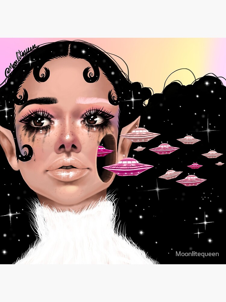 "Sad Alien Babe" Poster by Moonlitequeen | Redbubble