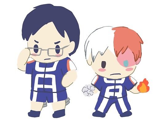"Iida & todoroki" by strawbebehmod | Redbubble
