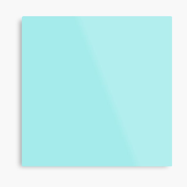 "Soft Aqua Cyan Solid Color" Metal Print for Sale by rewstudio | Redbubble