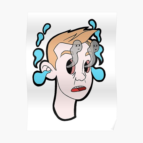 "Brain Drain Face" Poster by Russtache108 | Redbubble
