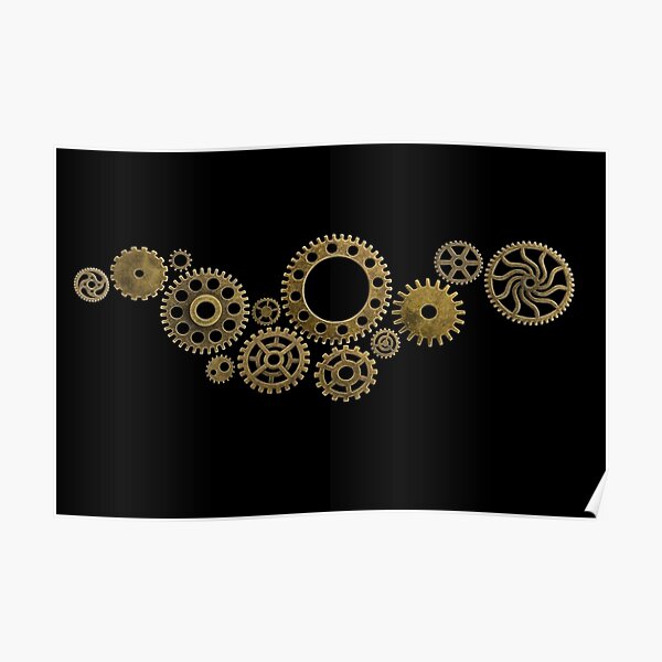 "Old cogs on a worn isolated background technology circuits machine ...