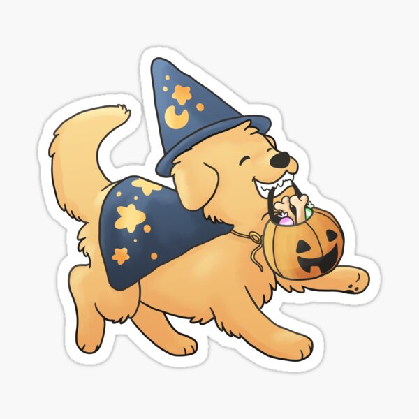 "Wizard Retriever" Sticker for Sale by ncdoggGraphics | Redbubble