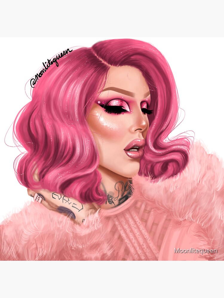 "Jeffree Star Glam Digital Painting" Sticker for Sale by Moonlitequeen ...