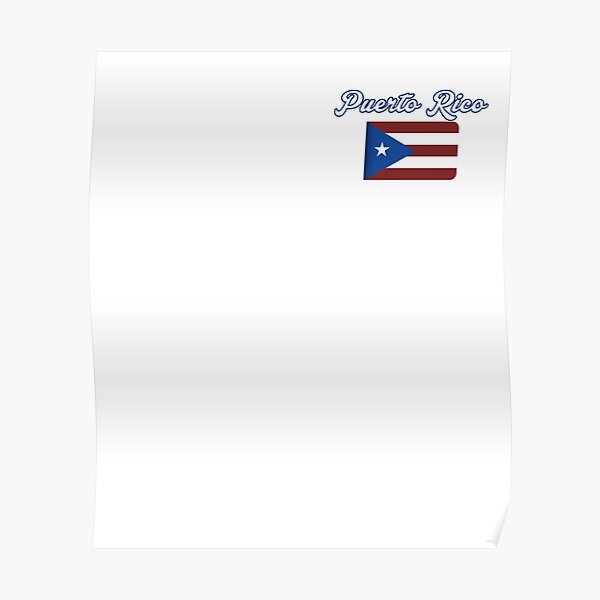 "Puerto Rico Flag Rounded Edges by ASJ" Poster by raxan | Redbubble
