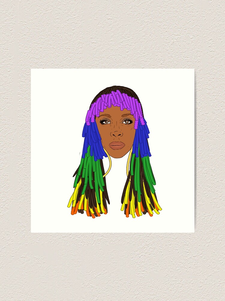 "Erykah Badu In Color " Art Print by kdmadeit | Redbubble