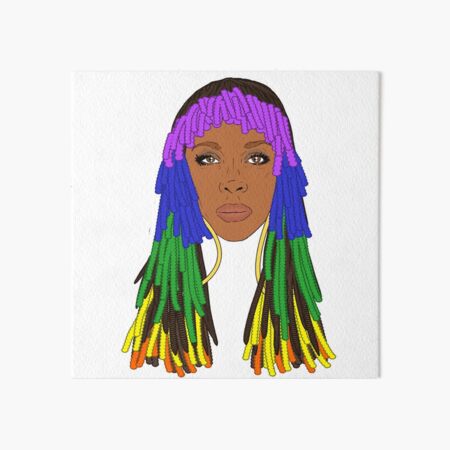 "Erykah Badu In Color " Art Board Print for Sale by kdmadeit | Redbubble
