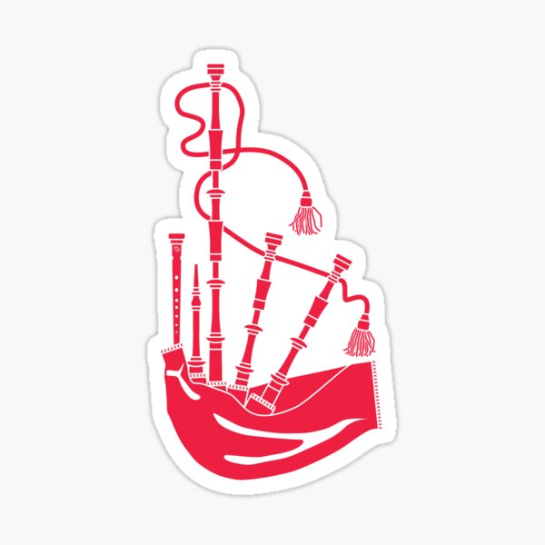 "MUSICAL INSTRUMENTS SILHOUETTES - BAGPIPES" Sticker by WOOFANG | Redbubble