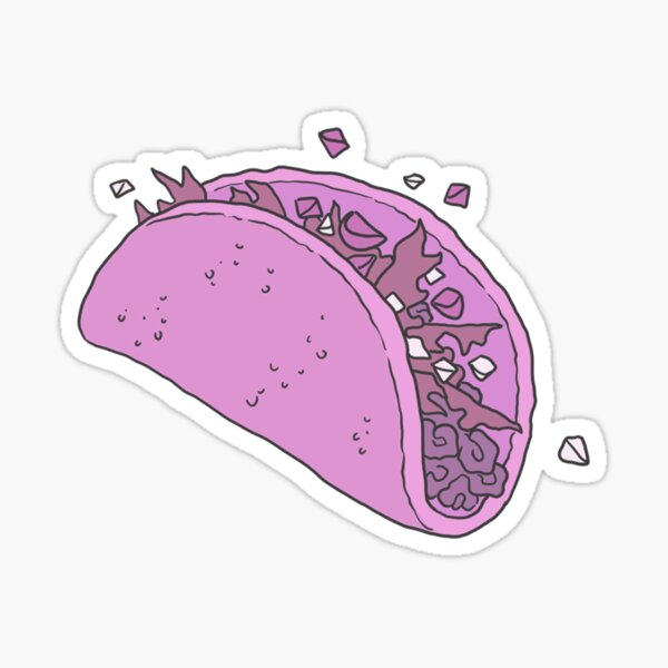 "Pink Taco" Sticker by MistyFigs | Redbubble