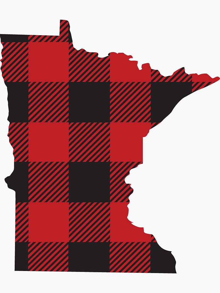 "Minnesota Flannel Plaid MN State Design" Sticker for Sale by ...