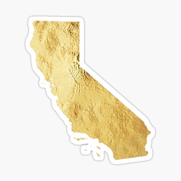 "california gold outline" Sticker for Sale by kamrynharris18 | Redbubble