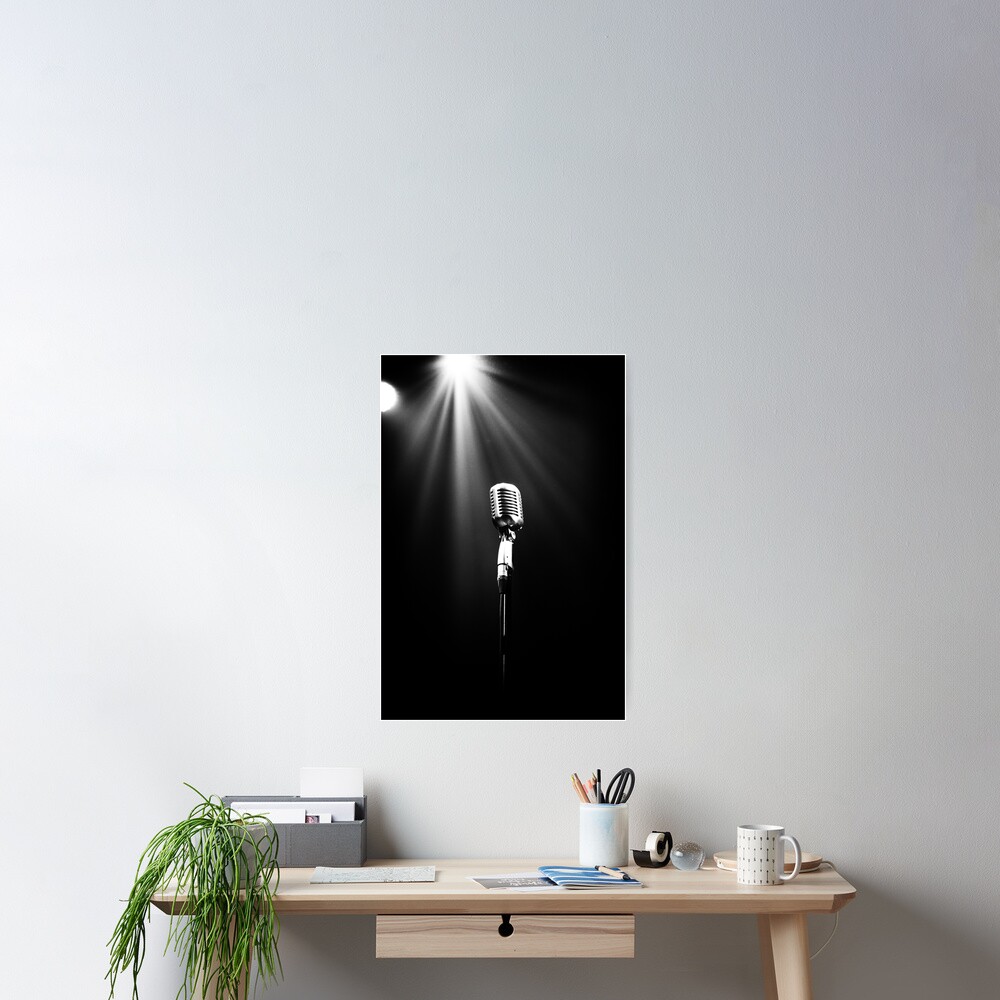 "Classic Microphone" Poster by karens224 | Redbubble
