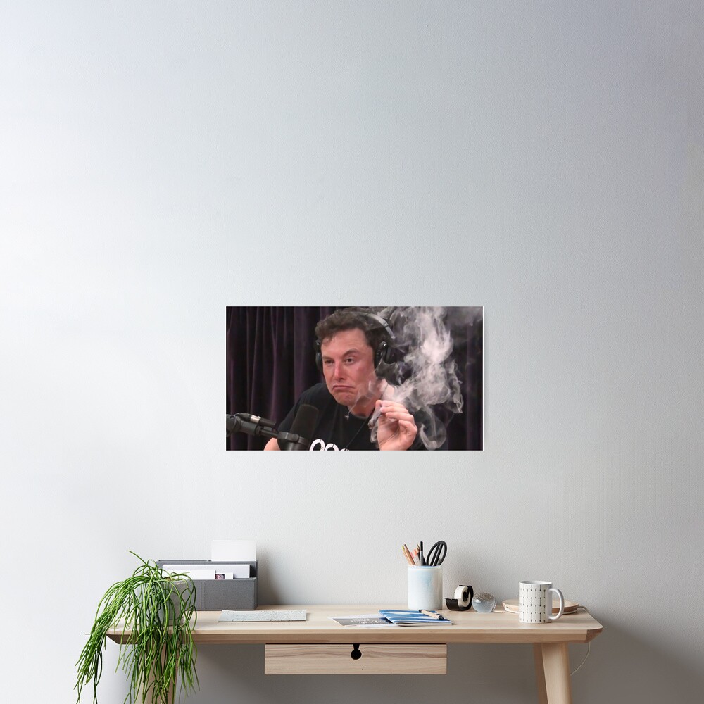 "Elon Musk Blunt Meme" Poster for Sale by yungsnack | Redbubble