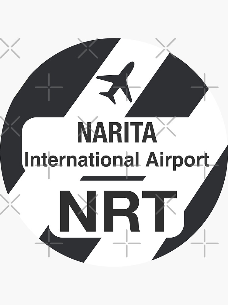 "NRT, Narita, Airport in Japan, black." Sticker for Sale by Aviators ...