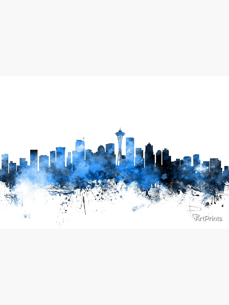 Seattle Washington Skyline Premium Matte Vertical Poster sold by Eric ...