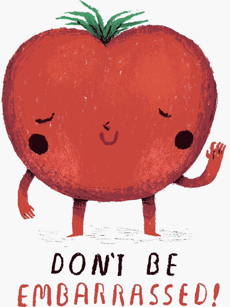 "embarrassed tomato" Sticker for Sale by louros | Redbubble