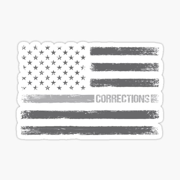 "Correctional Officer Thin Silver Line" Sticker for Sale by common-node ...