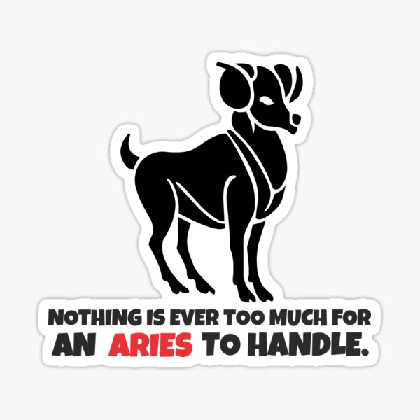 "Aries to Handle" Sticker by HiddenStar02 | Redbubble
